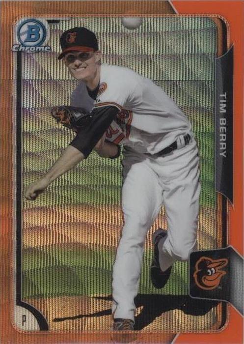 2015 Bowman - Chrome Prospects Tim Berry #BCP106 Orange Wave Refractor ...