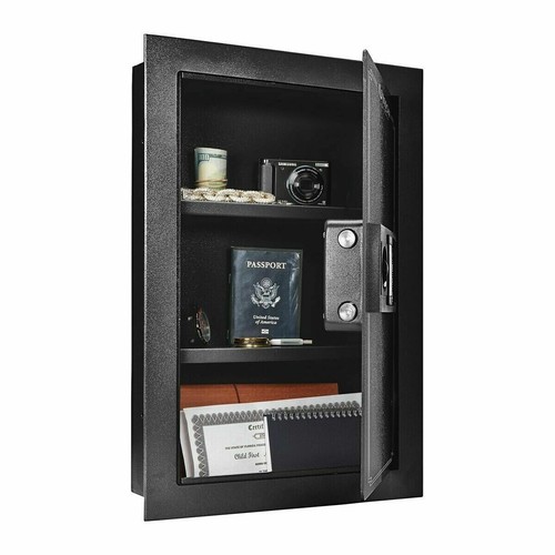 Safe Digital Wall Mounted Gun Security System Dual Lock Box Home Safe ...