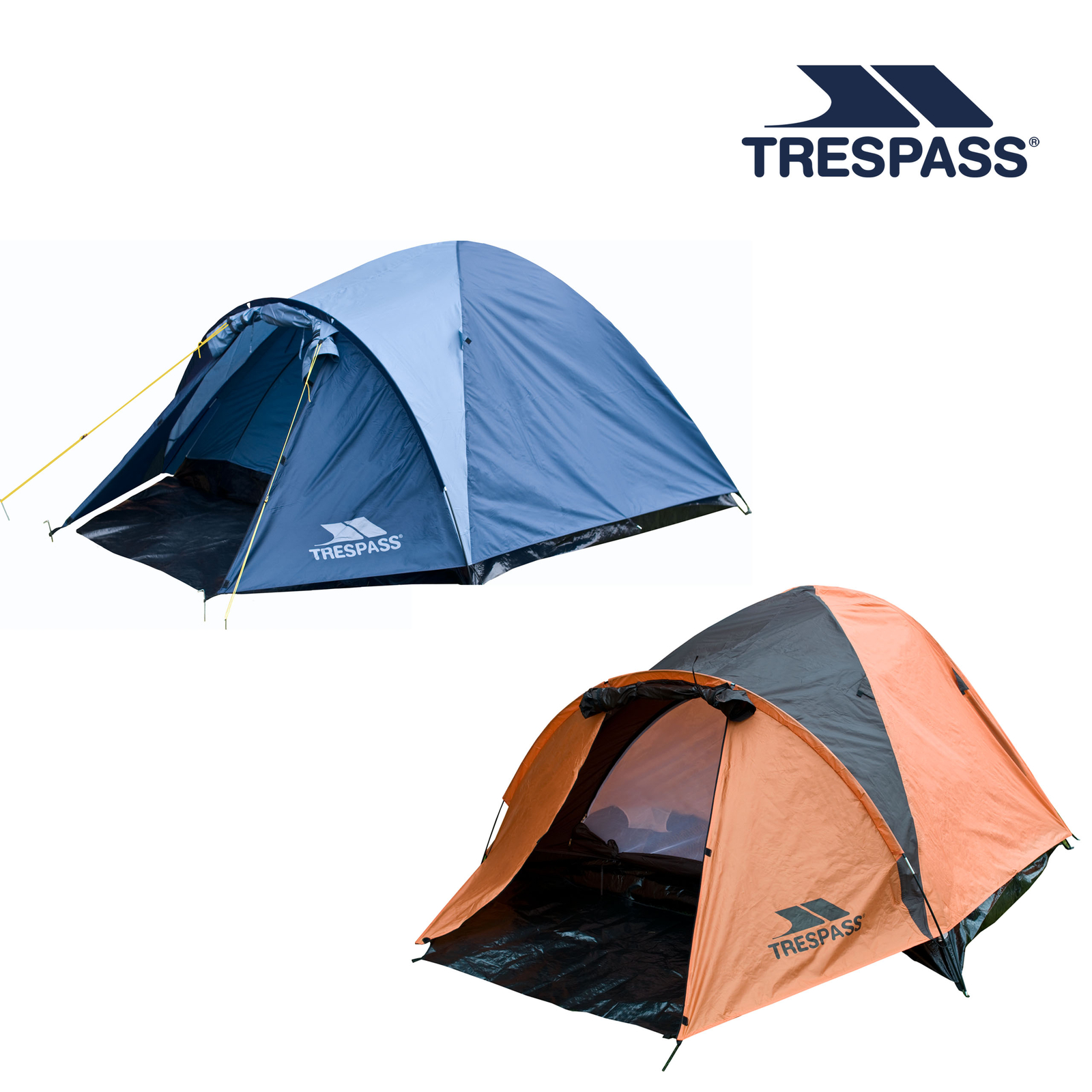 Trespass 4 Man Tent Double Skin Waterproof Camping Hiking Festival ...