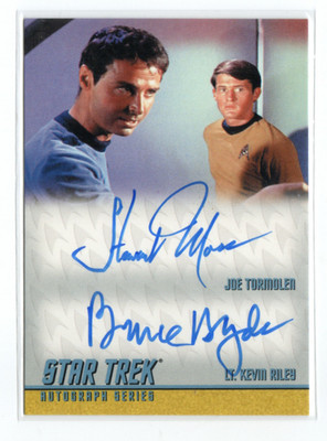 Star Trek TOS Heroes & Villains Dual Auto DA22 Stewart Moss & Bruce ...