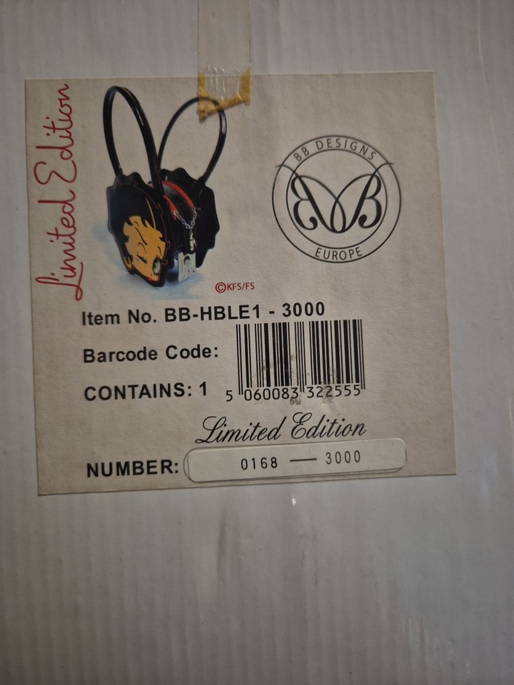 Limited Edition Betty Boop Handbag From BB Designs Brand-new In ...