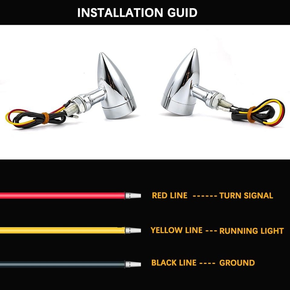 Motorcycle Bullet LED Turn Signal Lights For Honda Valkyrie 1500 ...