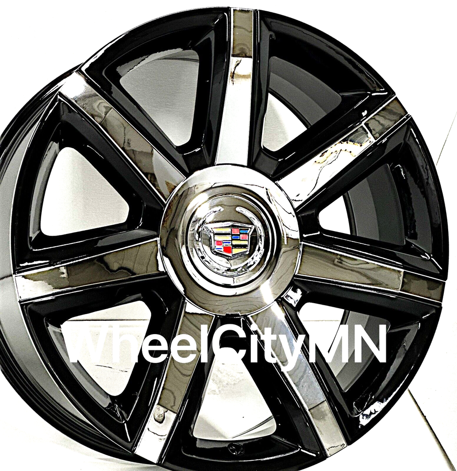 22” black chrome OE 4739 replica wheels fits 2020 Cadillac Escalade 6x5 ...