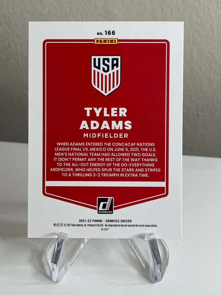 Tyler Adams 2021-22 Panini Donruss Soccer Fifa World Cup Qatar #166 ...