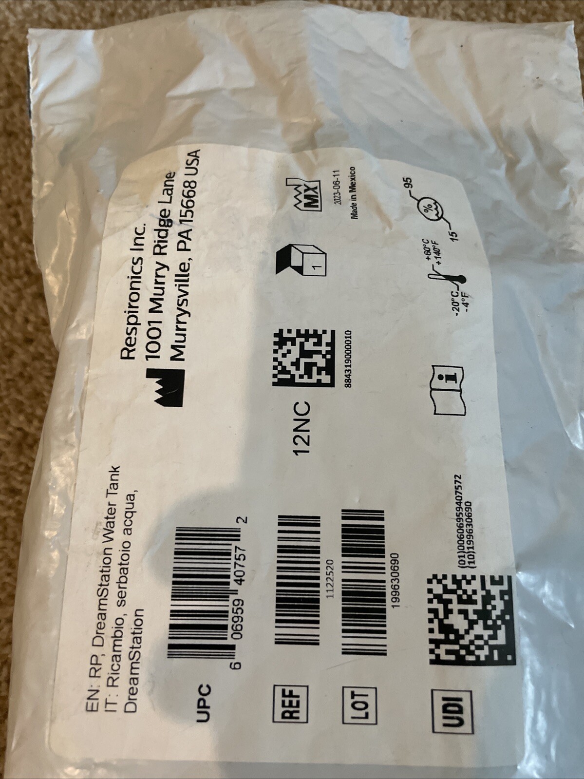 Phillips Respironics Dreamstation Water Chambers Tanks 1122520 NEW ...