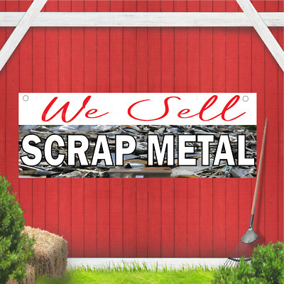 We Sell Scrap Metal Indoor Outdoor Vinyl Banner Design | eBay