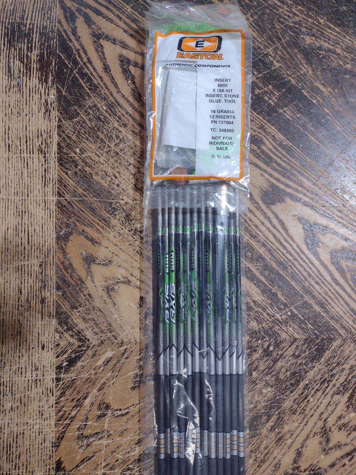 NEW...EASTON AXIS 5MM MATCH GRADE 300 SHAFTS...HIT INSERTS (12)...NEW ...