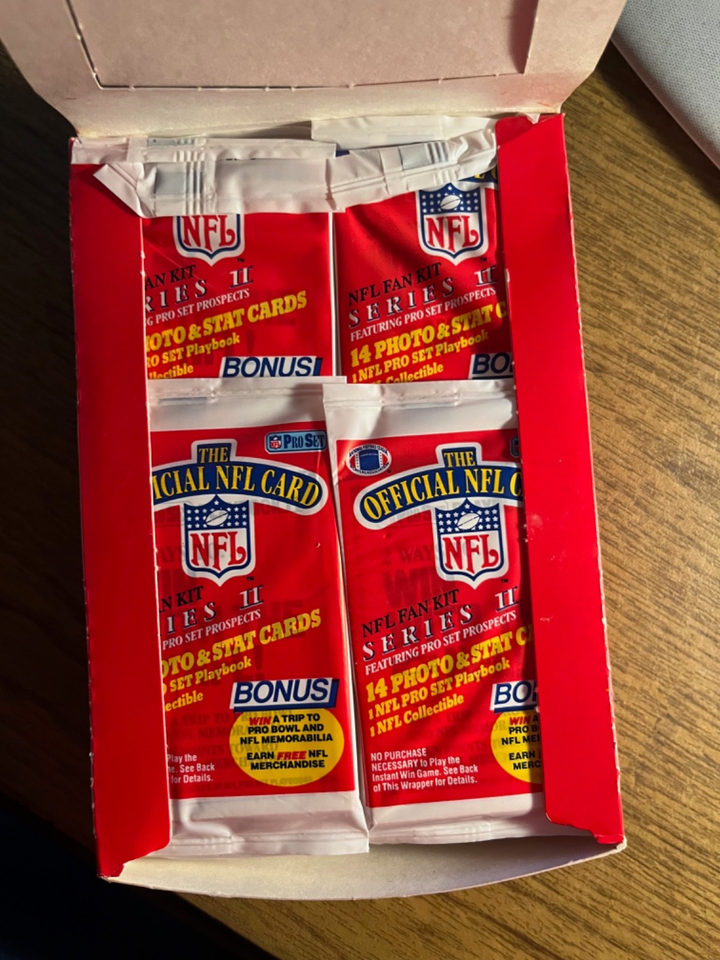 1989 Pro set Football series 2 wax Box | eBay