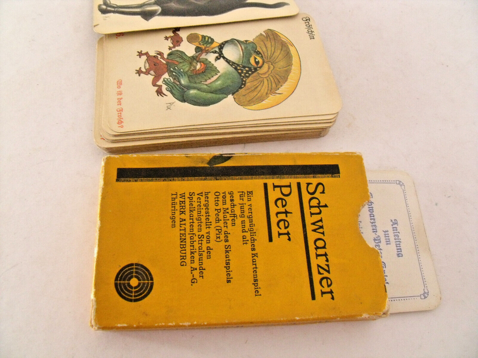 Altes SCHWARZER PETER Kartenspiel - Altenburger - Otto Pech (PIX) ca ...
