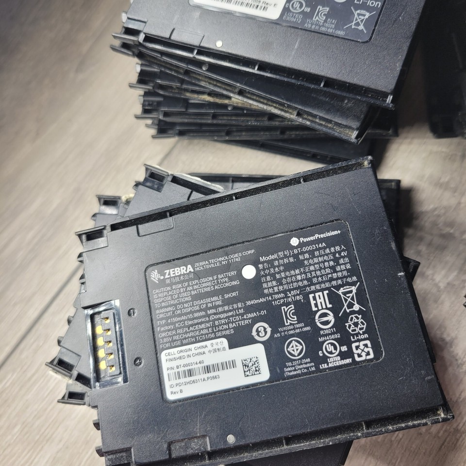 Lot of 40 Zebra BT-000314 Batteries for TC5X TC51 TC52 TC56 TC57 ...
