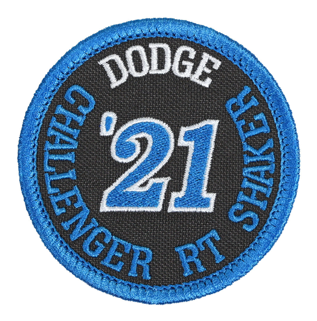 2021 Dodge Challenger RT Shaker Embroidered Patch DkGray/Aqua Iron-On ...