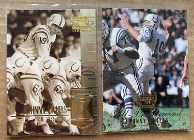 JOHNNY UNITAS x (2) 1999 Upper Deck Century Legends #5 117 BALTIMORE ...