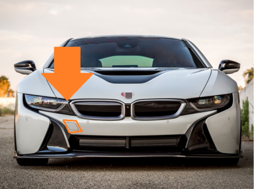 Front Bumper Tow Hook Cover Cap Primed for BMW i8 L12 L15 2014-2019 ...