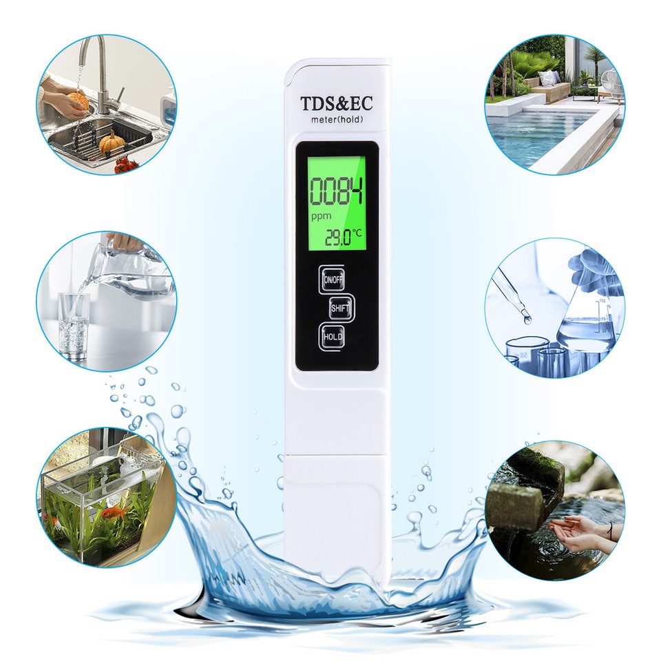 Digital Water Quality Tester TDS EC Meter Range 0-9990 Multifunctional ...