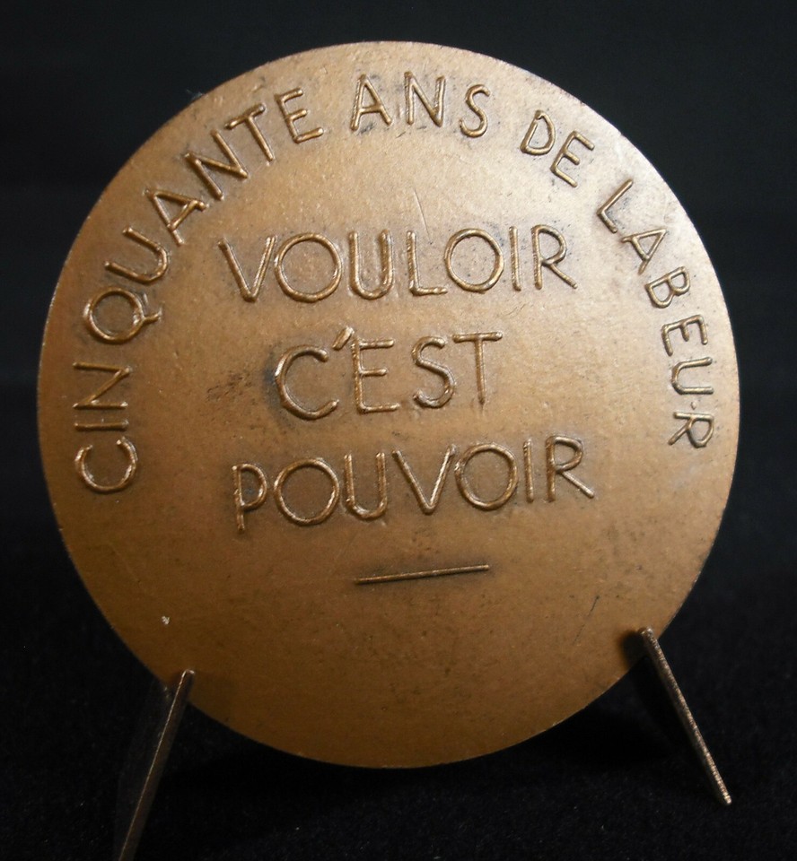 Médaille 1968 Jean Valentin entrepreneur par Paul BELMONDO Vouloir c ...