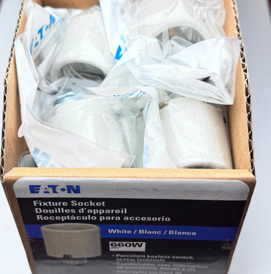 30 Pack - Eaton Medium Base E26 E27 Porcelain Light Socket Lamp Holders ...