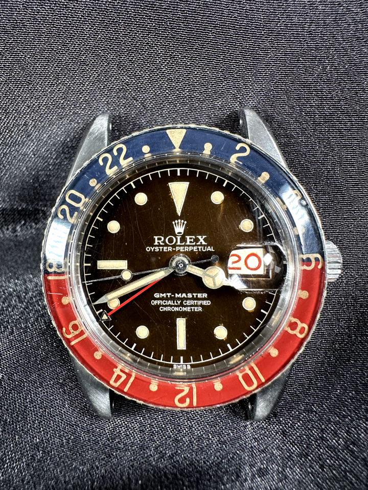 Rare Orig 1959 Rolex Ref 6542 Steel GMT Master Watch Tropical Dial ...