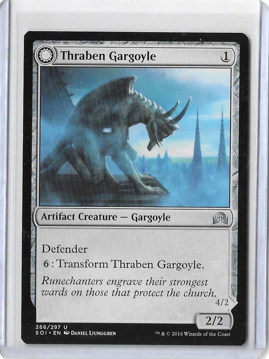 MTG Thraben Gargoyle Shadows over Innistrad (SOI) Uncommon #266/297 ...
