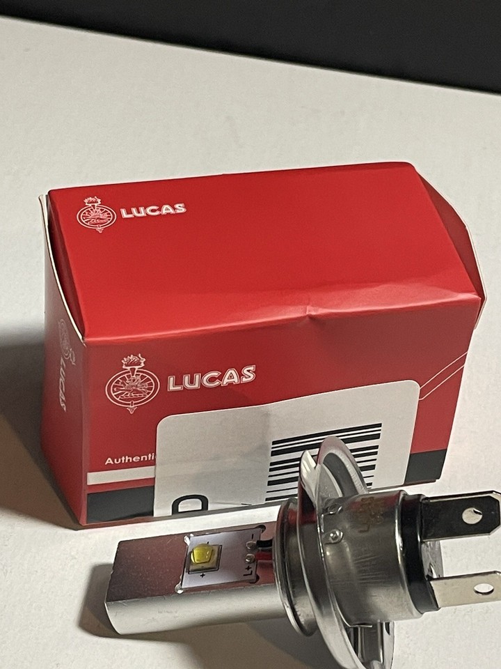 LUCAS 472 H4 LED HEADLIGHT BULB 12 VOLT 60/55W P43T BSA TRIUMPH NORTON ...