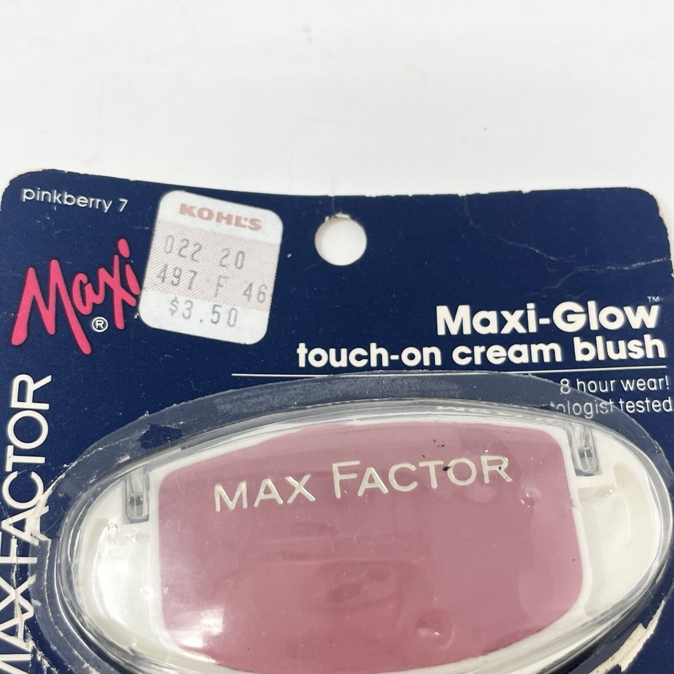 VINTAGE MAX FACTOR MAXI-GLOW TOUCH ON CREAM BLUSH PINKBERRY 7 Prop | eBay