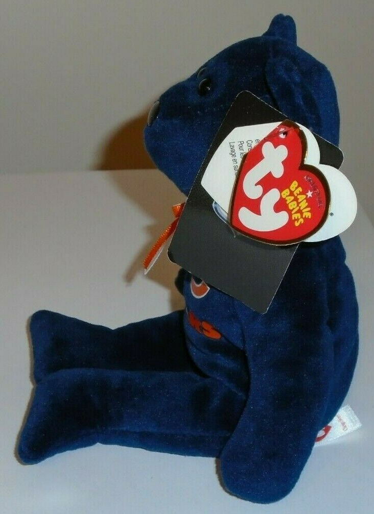 2015 Ty Chicago Bears Beanie Babies Teddy Bear 8 Inch Football Tailgate ...