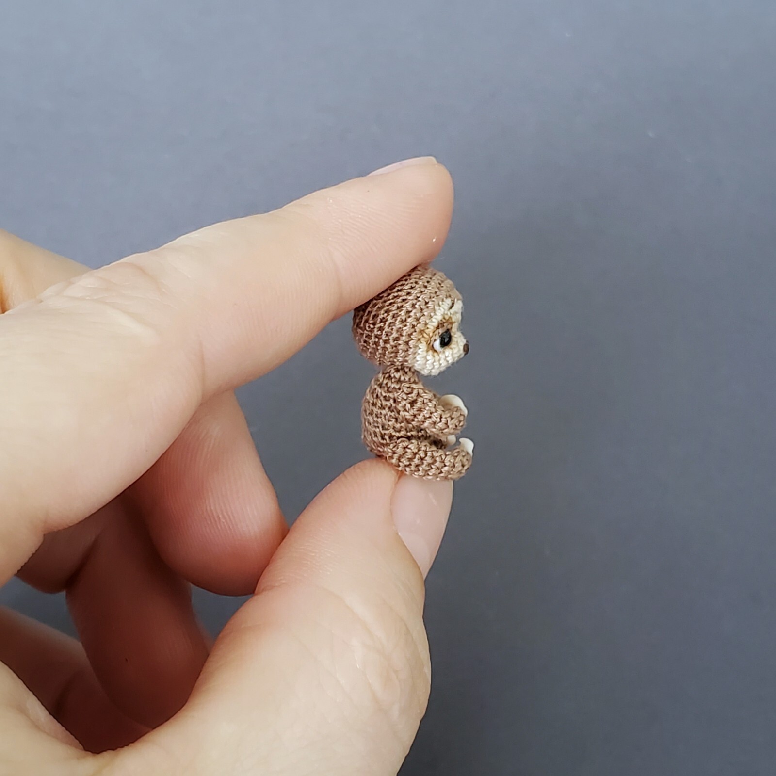 Custom extremely micro Sloth. Dollhouse miniature decor. Doll pet ...