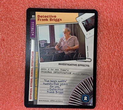 CCG XF96-0192 v1 DETECTIVE FRANK BRIGGS The X FILES Uncommon Trading ...
