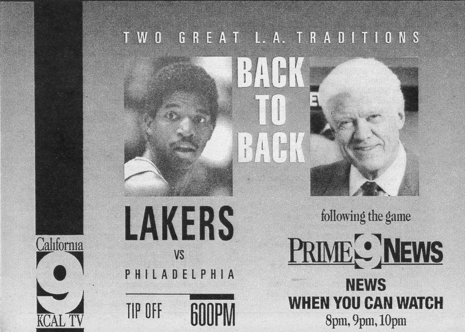1990 NBA BASKETBALL TV AD ~ LOS ANGELES LAKERS AC GREEN ~ KCAL JERRY ...