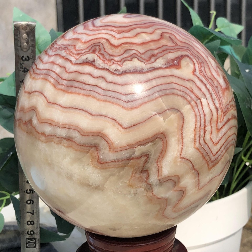 10.4lb Natural Rhodochrosite Pink Striated Patterned Quartz Crystal ...