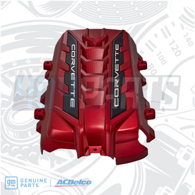 2020-2023 Corvette C8 Stingray 6.2L Engine Cover in Edge Red Genuine GM ...