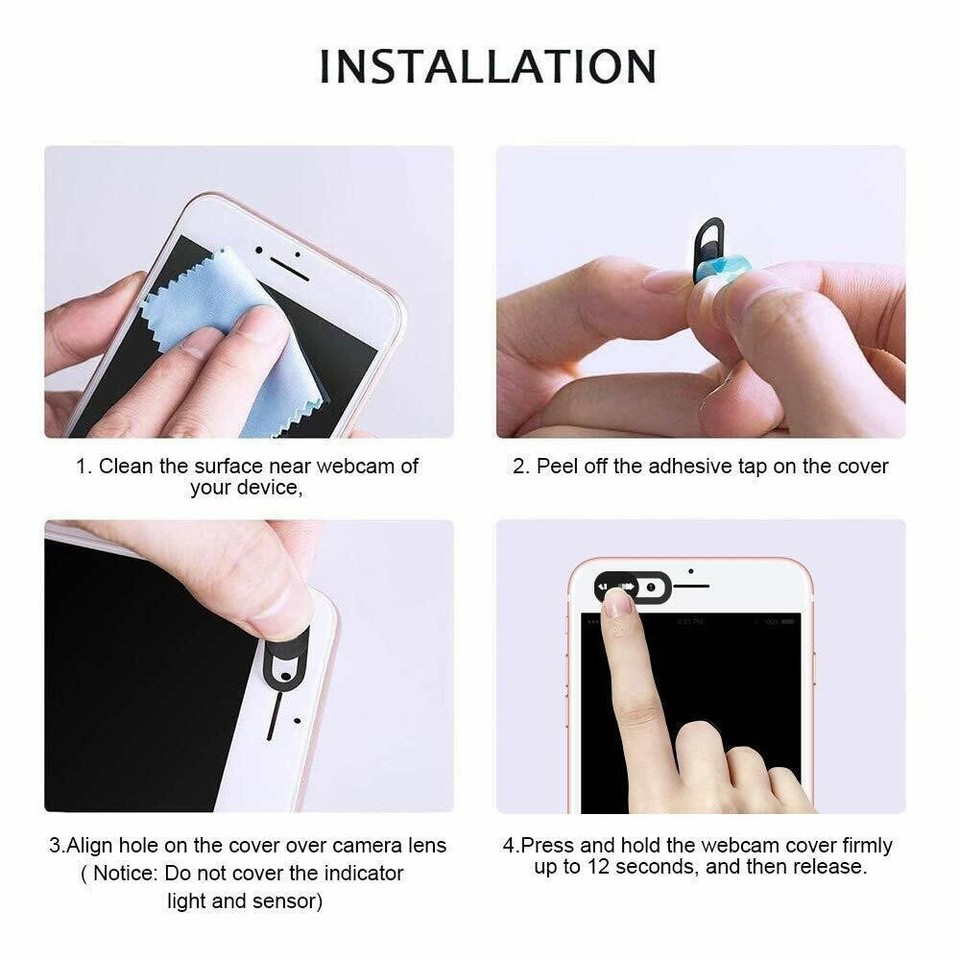 5 Webcam Cover Sticker Slide Camera Privacy Security Protect For Phone ...
