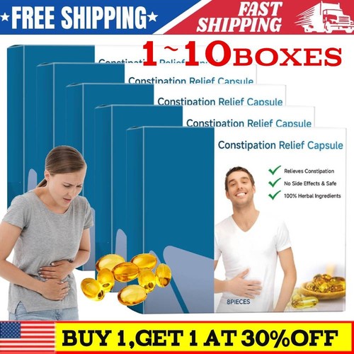 1~10Pack Constipation Relief Capsule, Constipation & Bloating New V6 ...