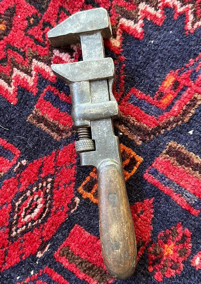 Antique Pipe Wrench Wooden Handle | eBay