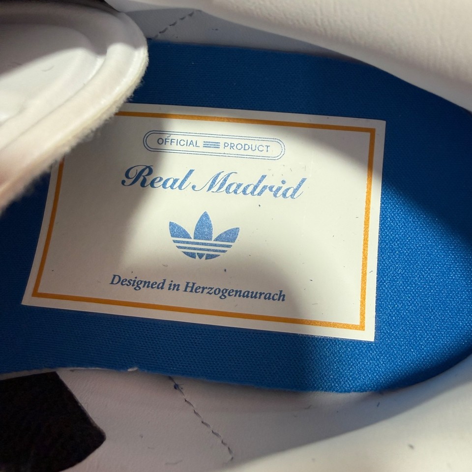 Adidas Original's Men's Blue White Gazelle Real Madrid Shoes MULTI SIZE ...