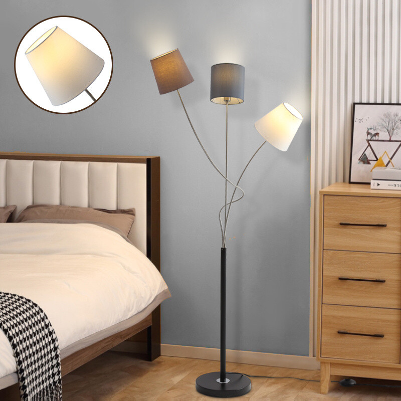 3 Head Tree Standard Floor Lamp Living Room Reading Light Free Standing ...