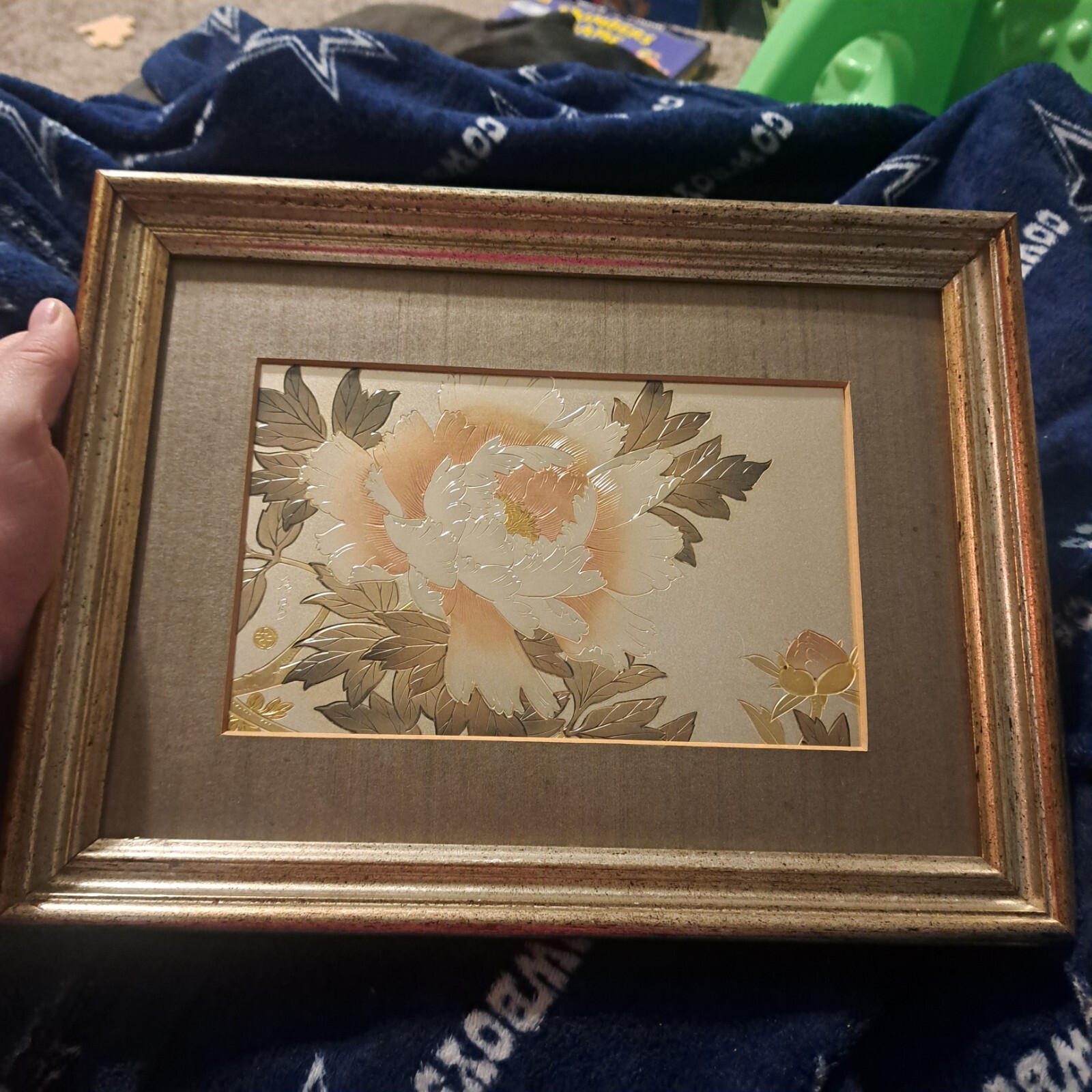Lin-Art LTD Japanese Art Of Chokin - Framed Piece W/ Flowers #133 10x12 ...