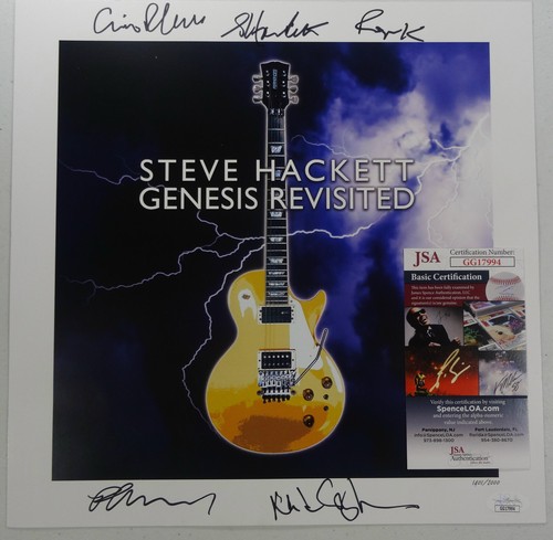 SIGNED GENESIS REVISITED STEVE HACKETT AUTOGRAPHED 12" LITHO POSTER JSA ...