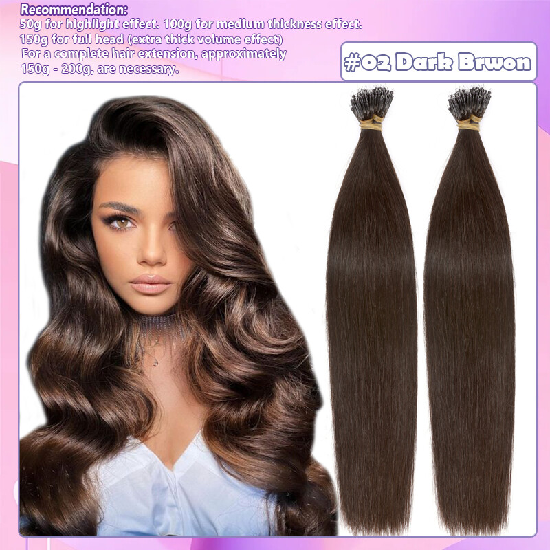 1g Nano Ring Tip Rings Bead Bleach White Remy Human Hair Extensions ...