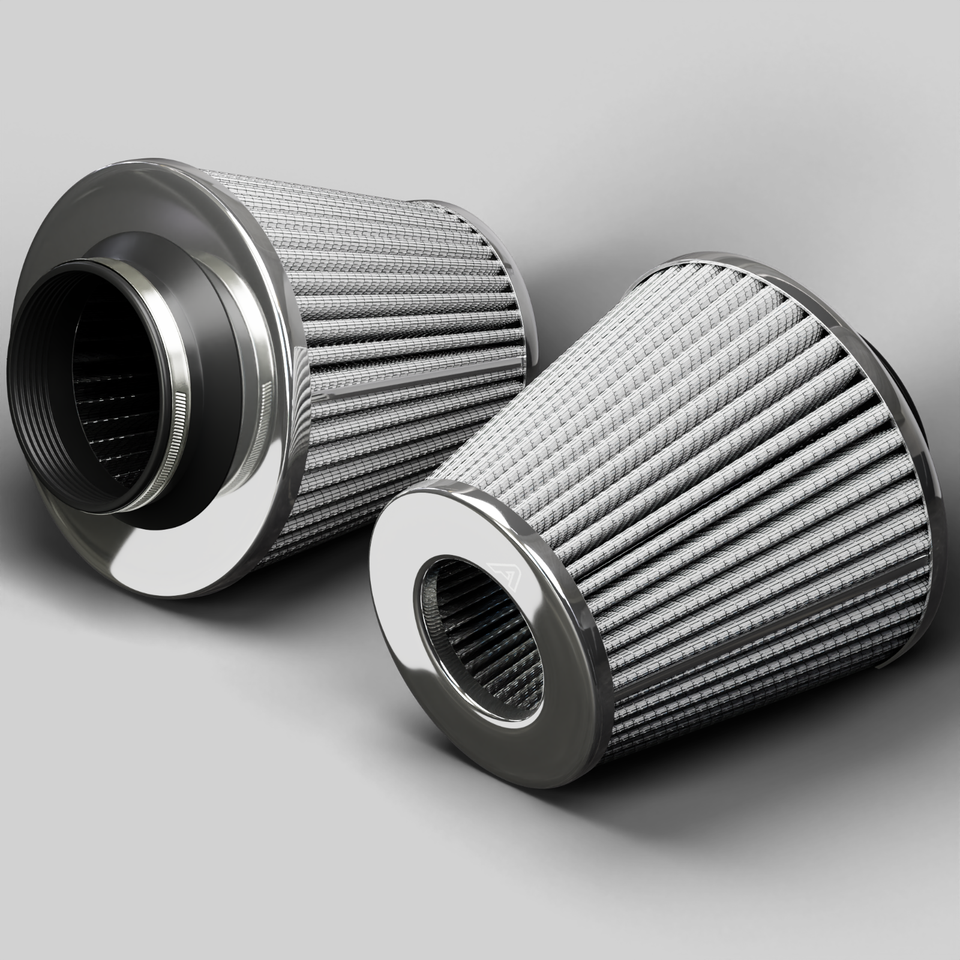 UNIVERSAL 75mm 3" AIR FILTER NECK CONE INDUCTION HIGH FLOW CAR ...