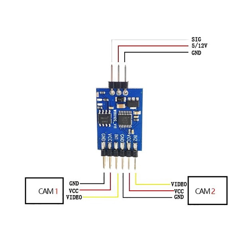 3 Channel Video Switcher Module Switch Unit FPV Camera For Multicopter ...