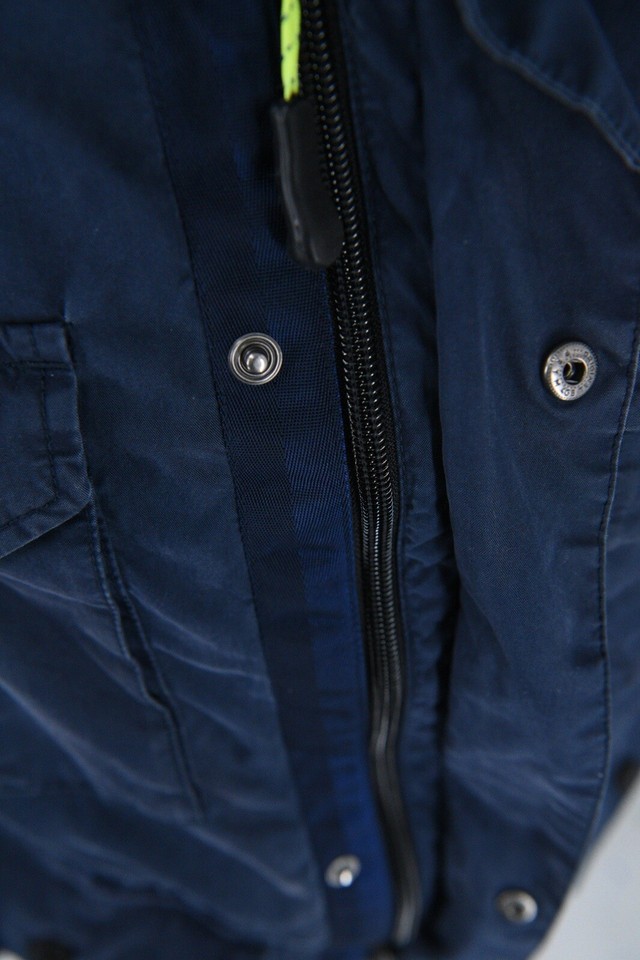 Nautica Navy Blue Softshell Zip Cargo Jacket Water Resistant- Size ...