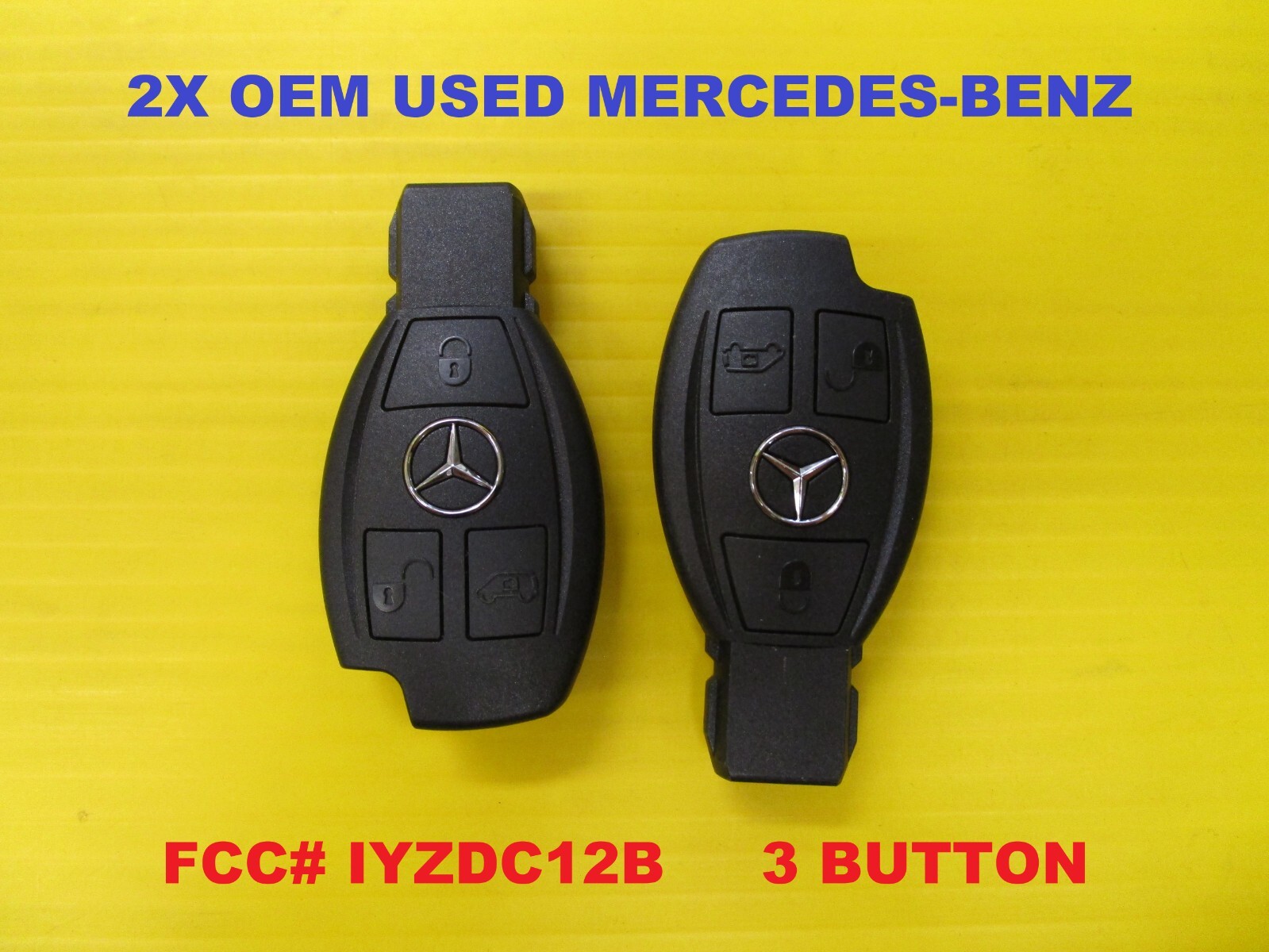 2 X USED OEM Mercedes Benz Metris Van Fobik Fob Remote Key Black ...