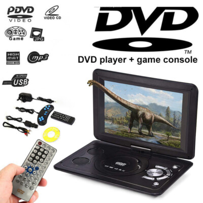 13.9in Portable DVD Player HD CD Player 16:9 LCD Widescreen Card Reader ...