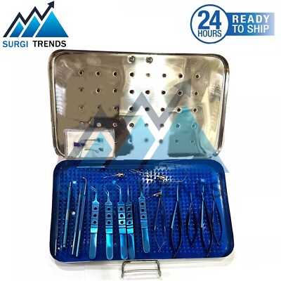 Eye Cataract Titanium Set 21 PCS Ophthalmic Surgical Instruments Set ...