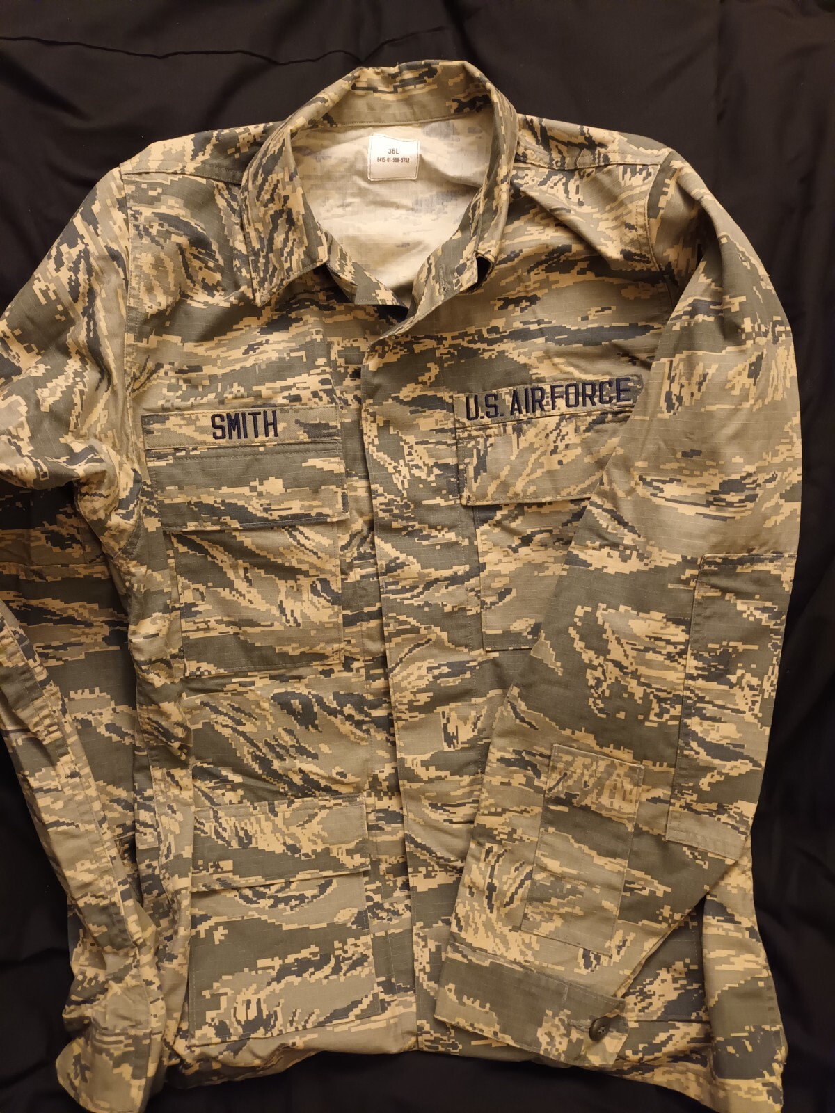 Genuine USAF digital tiger stripe camouflage Coat - 36L. | eBay UK