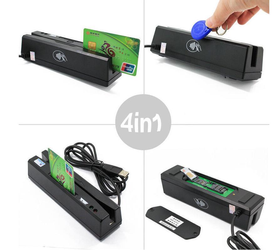 DHL SHIP Multi Magnetic Card Reader EMV/ IC Chip/RFID/PSAM Reader ...