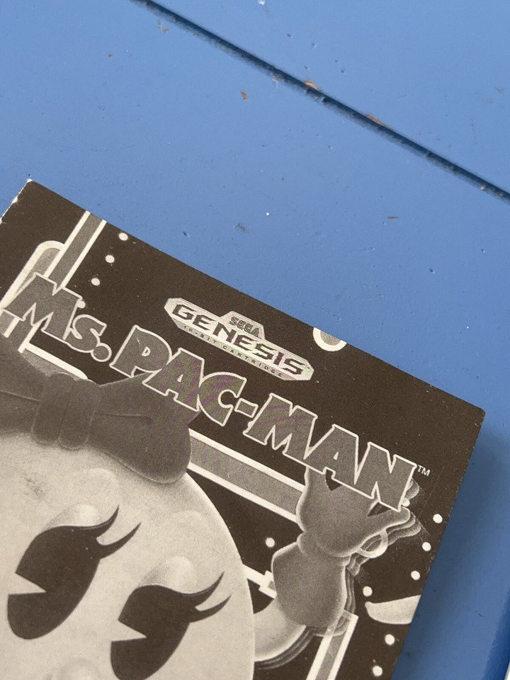 Vintage Ms. Pac-Man PacMan Sega Genesis Instruction Manual Booklet Only ...