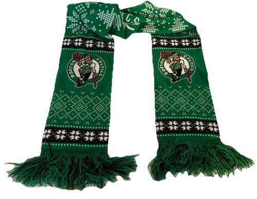 BOSTON CELTICS Green/White Warm NBA BASKETBALL SCARF Winter Wrap Team ...