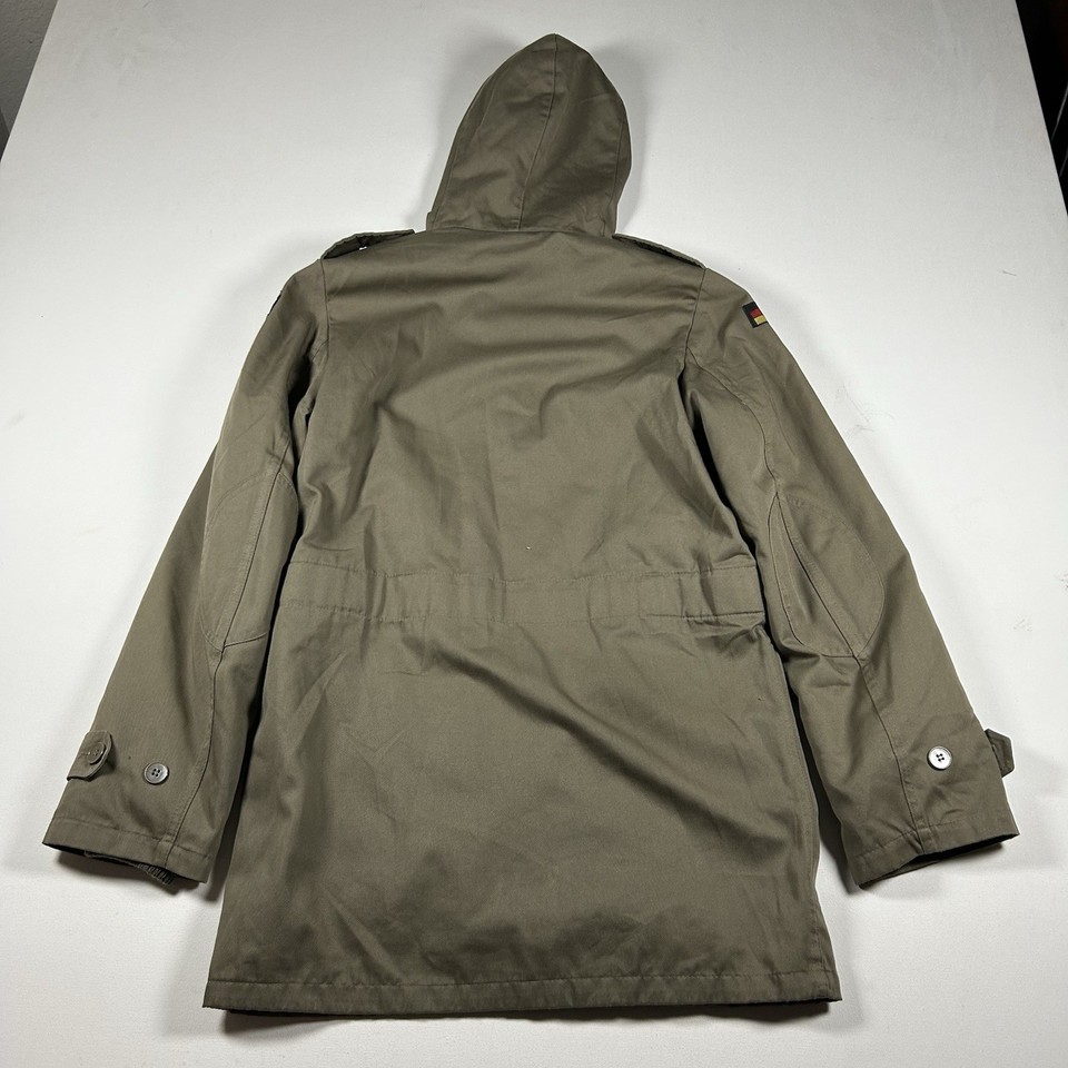 Vintage German Army Parka Jacket Mens Small Hooded Fleece Lined ...