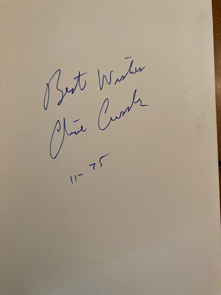 Clive Cussler SIGNED FIRST EDITION Iceberg 1975 HBDJ NICE Dust Jacket ...
